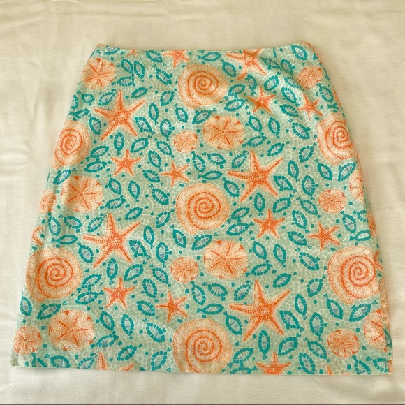 Lilly Pulitzer | Skirts | Lilly Pulitzer Mini Aline Seashells Skirt ...
